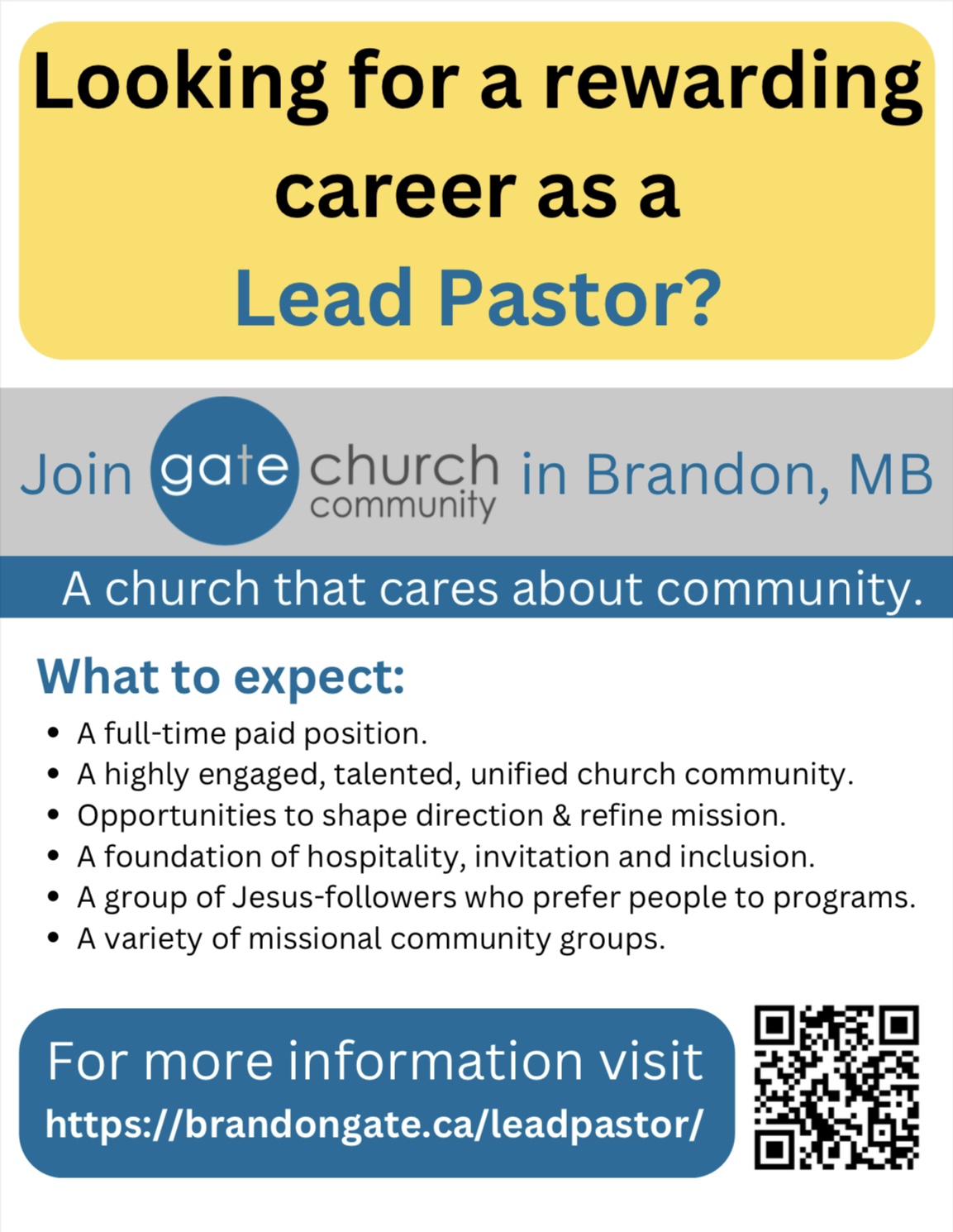 Lead Pastor – Ambrose University